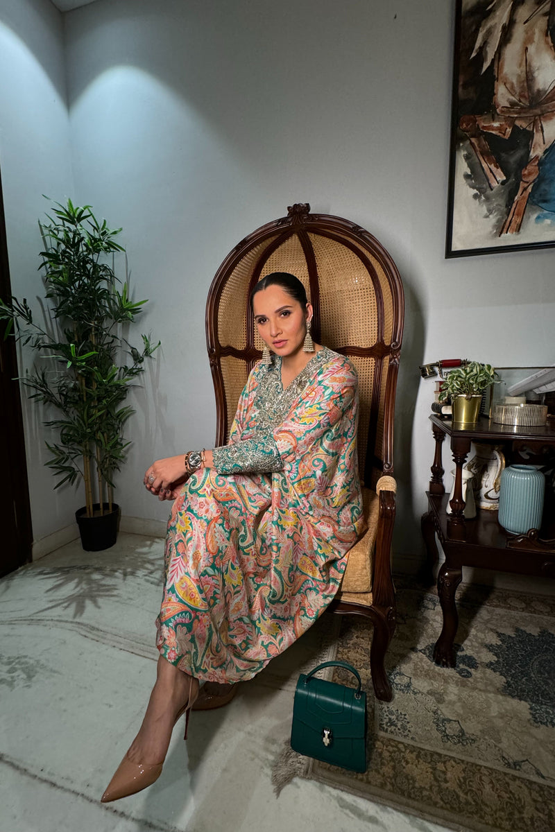 Sania Mirza in Reva Cuff Kaftan Set – Mrunalini Rao